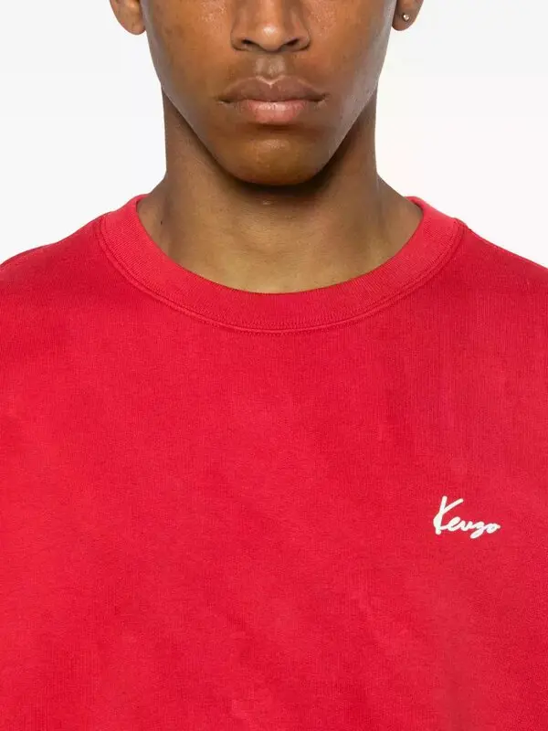 Kenzo Crewneck Floral Print Cotton Sweatshirt