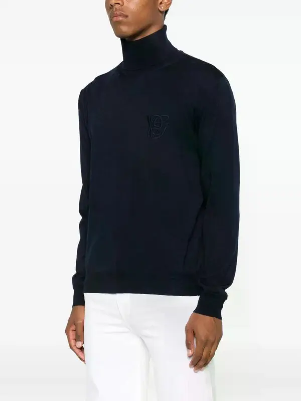 Valentino Garavani Embroidered Logo Turtleneck Sweater