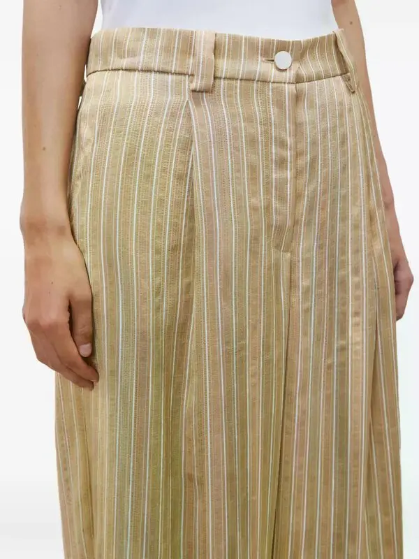 ALYSI Pleated Striped Trousers