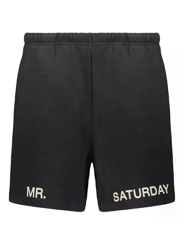MR. SATURDAY Drawstring Waist Logo Shorts