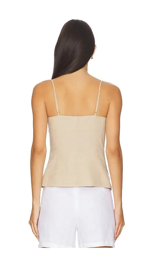 Onia Air Linen Underwire Corset Top - Tan