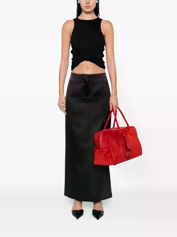 Magda Butrym Ribbed Knit Tank Top With Knot Detailing - Black