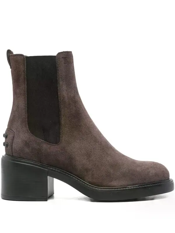 TOD'S Logo-embossed Suede Chelsea Boots