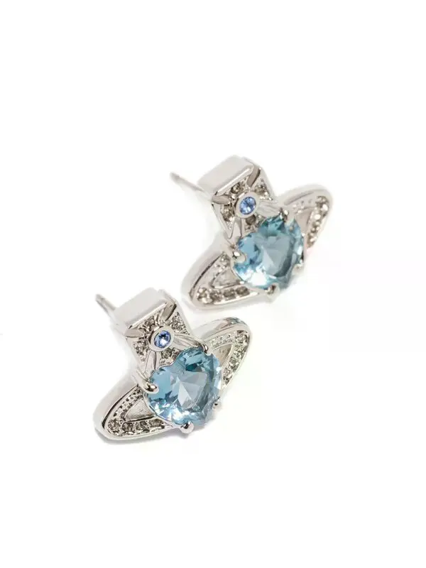 VIVIENNE WESTWOOD Tone Heart Stone Earrings