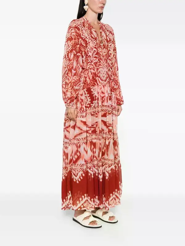 Farm Rio Tropical Print V-neck Maxi Dress