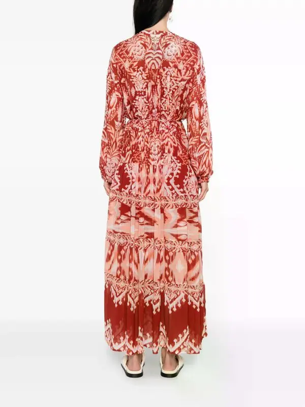 Farm Rio Tropical Print V-neck Maxi Dress