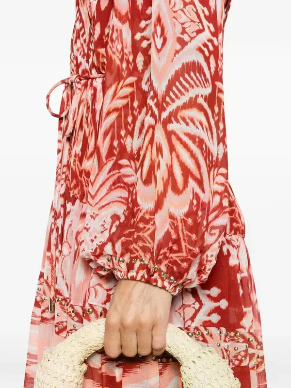Farm Rio Tropical Print V-neck Maxi Dress