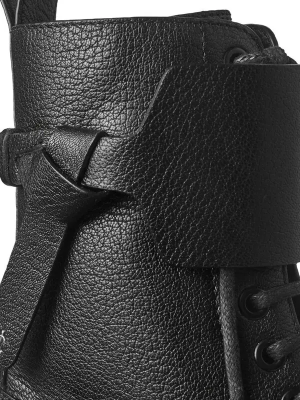 JIMMY CHOO Rosabel Leather Lace-up Combat Boots