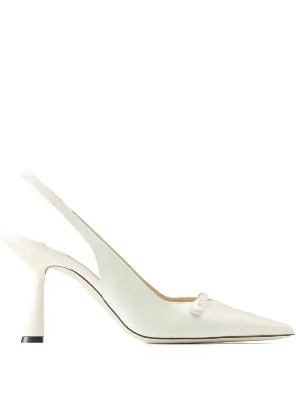 JIMMY CHOO Amita 85 Slingback Pumps - Neutrals