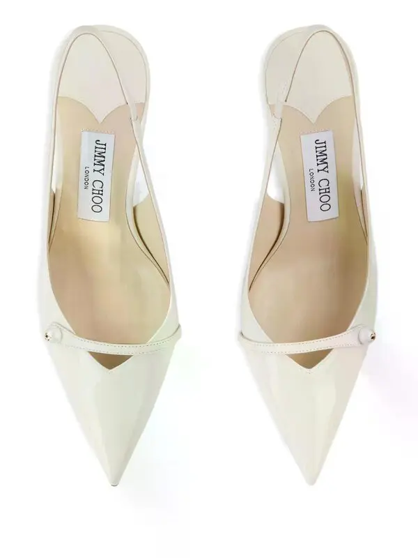 JIMMY CHOO Amita 85 Slingback Pumps - Neutrals