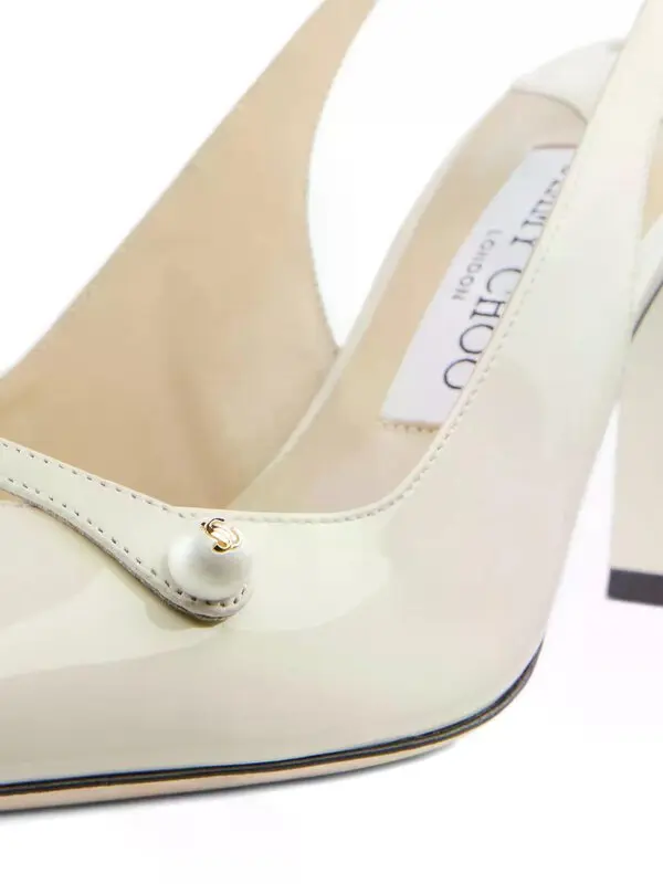 JIMMY CHOO Amita 85 Slingback Pumps - Neutrals