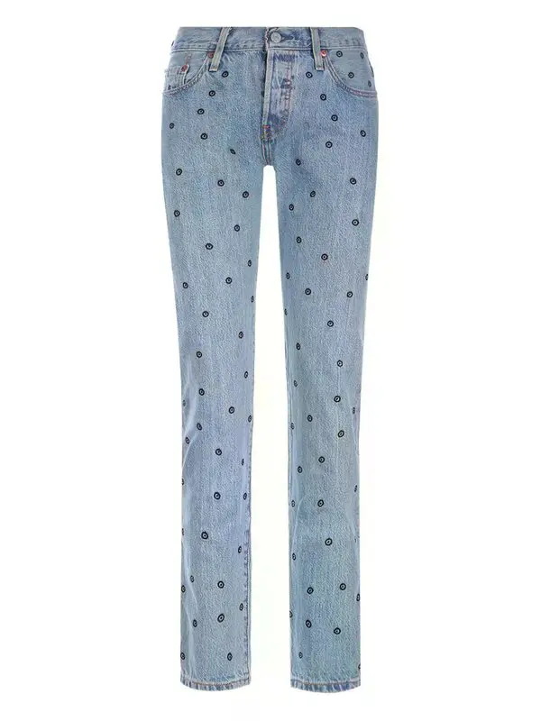 LEVI'S X 10 Corso Como Embroidered Cotton Jeans