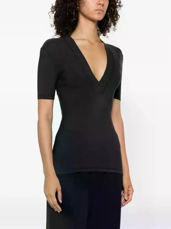 Nanushka Akka Short-sleeved Wool Top