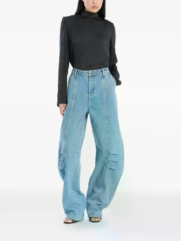 ROTATE BY BIRGER CHRISTENSEN Long Sleeve Draped Back Top