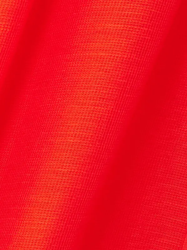 Tory Burch Ruffled Shirred Lyocell-blend Midi Skirt - Red