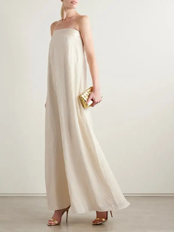 DIMA AYAD Strapless Sequin-embellished Gown