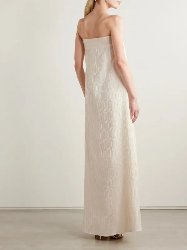 DIMA AYAD Strapless Sequin-embellished Gown
