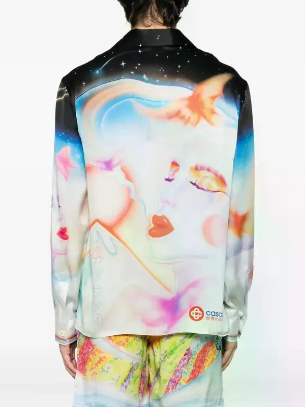 Casablanca Celestial-print Silk Shirt