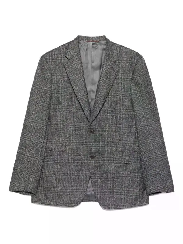 Canali Checked Two-button Blazer - Grey