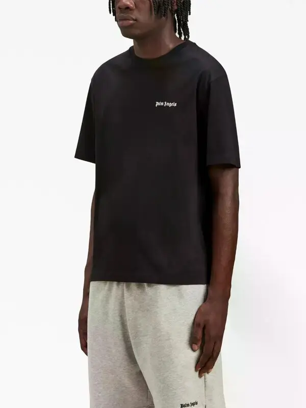 Palm Angels Embroidered-logo Crew-neck T-shirt