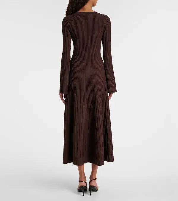Simkhai Genna Ribbed-knit Midi Dress