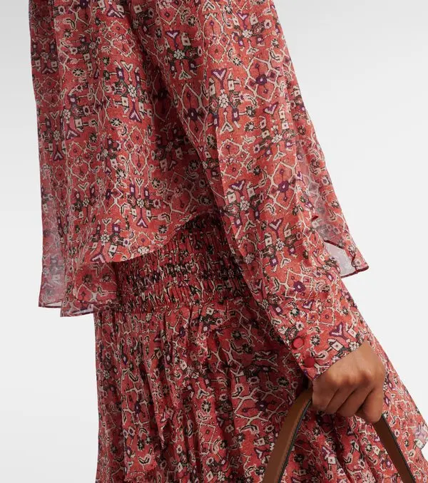 MARANT ETOILE Neolin Printed Silk Blouse