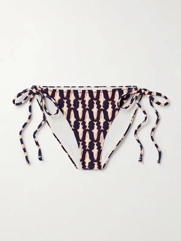 La DoubleJ Printed Bikini Briefs - Blue