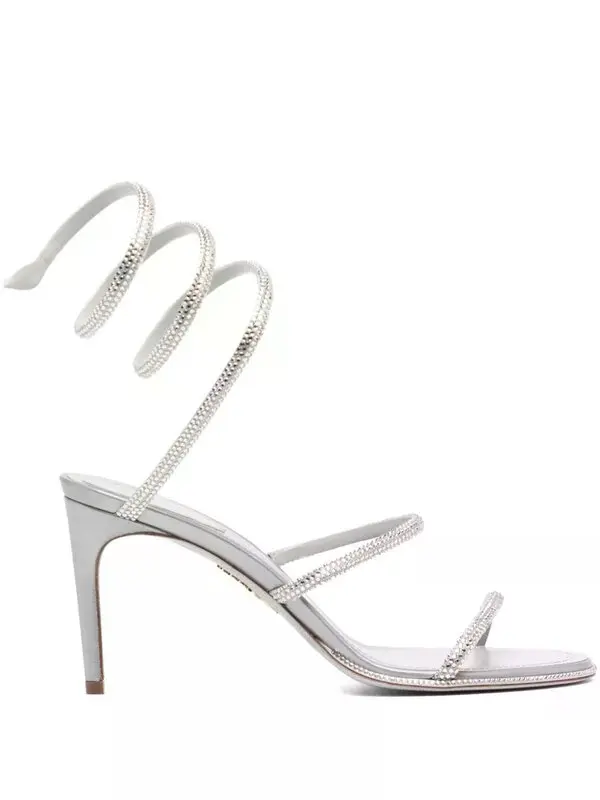 Rene Caovilla 100mm Cleo Sandals - Silver