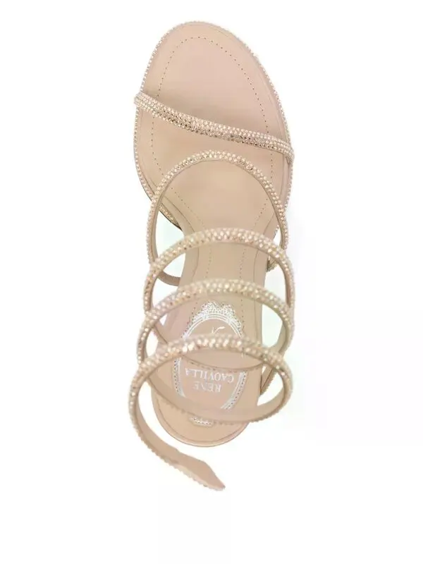 Rene Caovilla 100mm Embellished Spiral Sandals