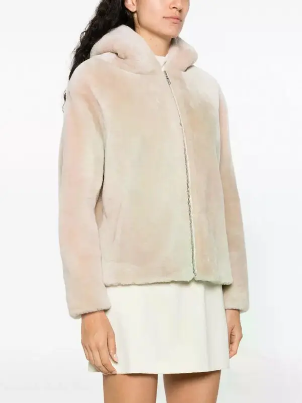 YVES SALOMON Shearling Hooded Jacket