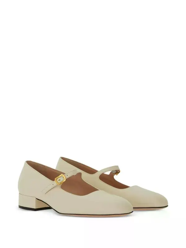 Bally 30mm Buckle-strap Leather Pumps - Neutrals