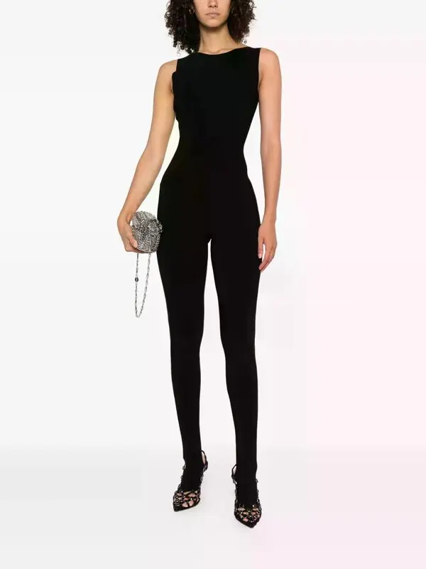 Norma Kamali Sleeveless Jumpsuit With Criss-cross Back Detail - Black