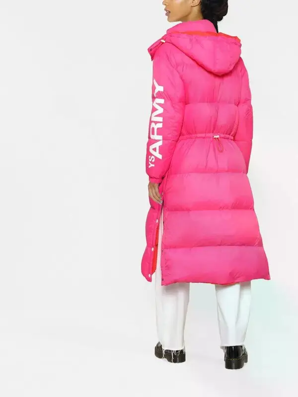 YVES SALOMON Hooded Padded Coat - Pink