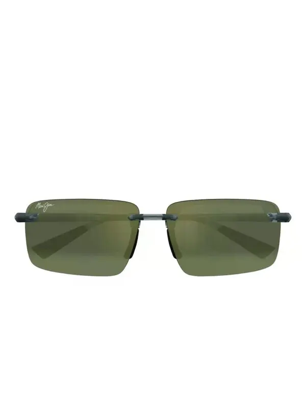 Maui Jim Laulima Rimless Square-frame Sunglasses - Green