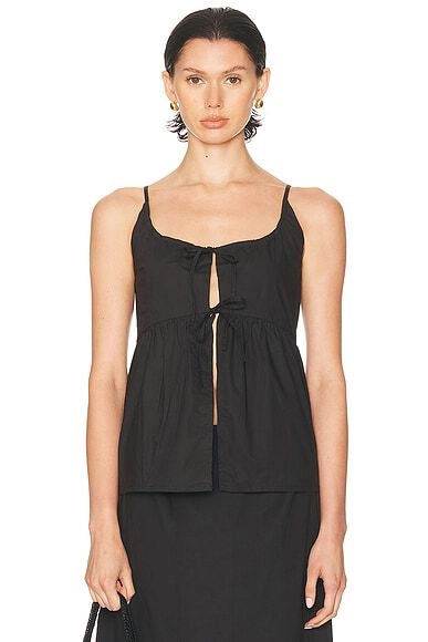 DEIJI STUDIOS Double Tie Top - Black