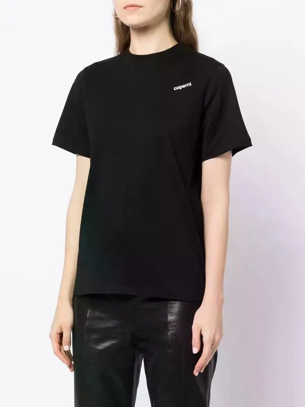 Coperni Logo-print Short-sleeve T-shirt - Black
