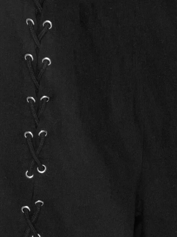 ROTATE BY BIRGER CHRISTENSEN Lace-up Detail Track Pants - Black