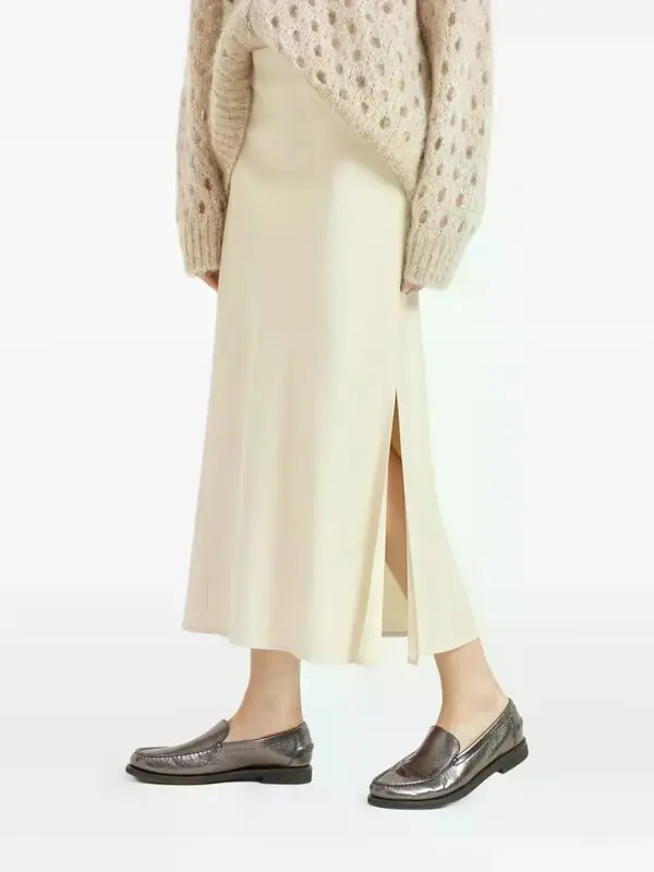 Brunello Cucinelli Midi Side-split Skirt