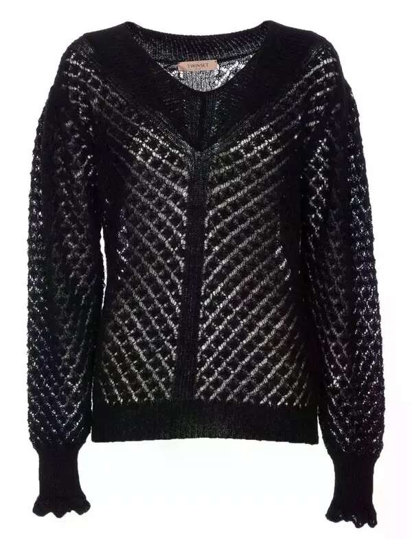 TWINSET Boat Neck Knitted Pullover