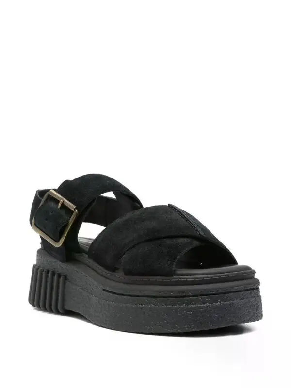 Clarks 50mm Evamar Buckle-fastening Platform Sandals - Black