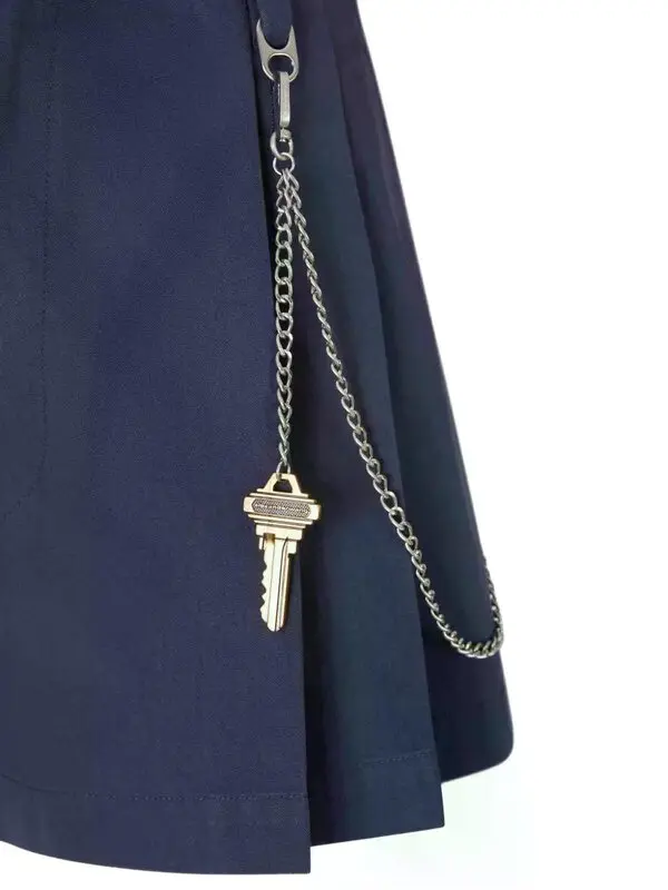 Alexander Wang Pleated Skorts With Chain Detail - Blue