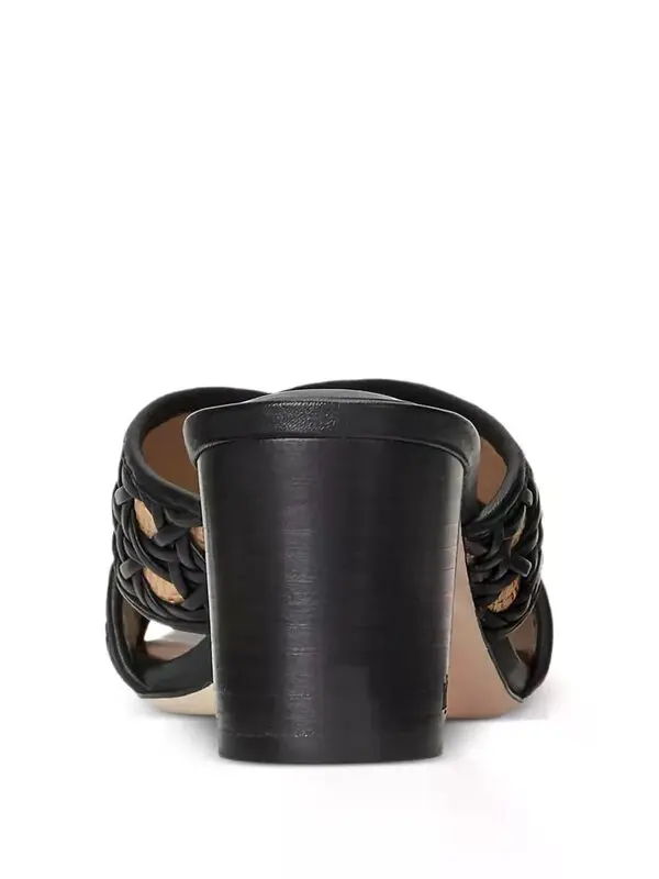 Ralph Lauren Woven Cross-strap Heeled Sandals