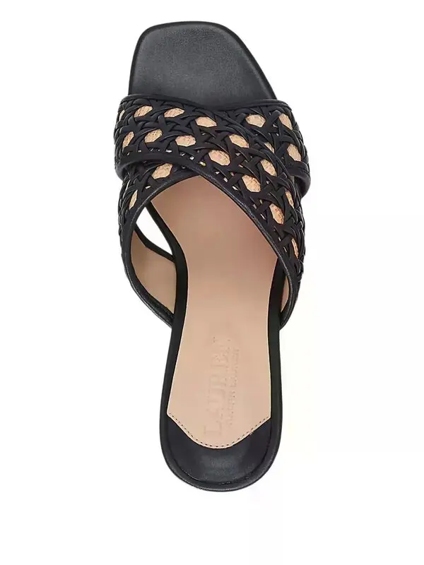 Ralph Lauren Woven Cross-strap Heeled Sandals