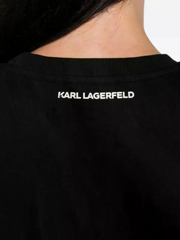 Karl Lagerfeld Floral Embroidered Cotton Sweatshirt