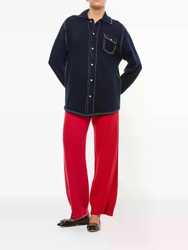 BARRIE Ribbed Hem Trousers