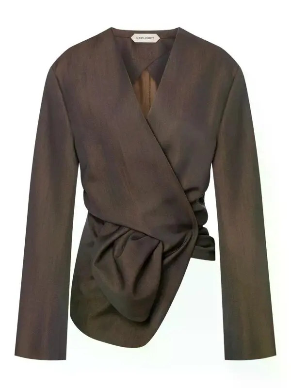 Alberta Ferretti Ruched Detail Blouse