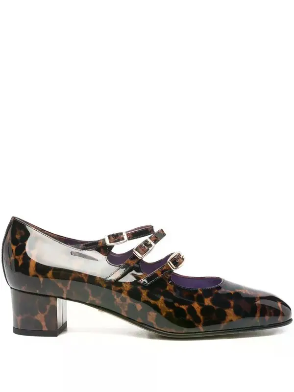CAREL Kina Leopard-print Buckled Pumps - Brown