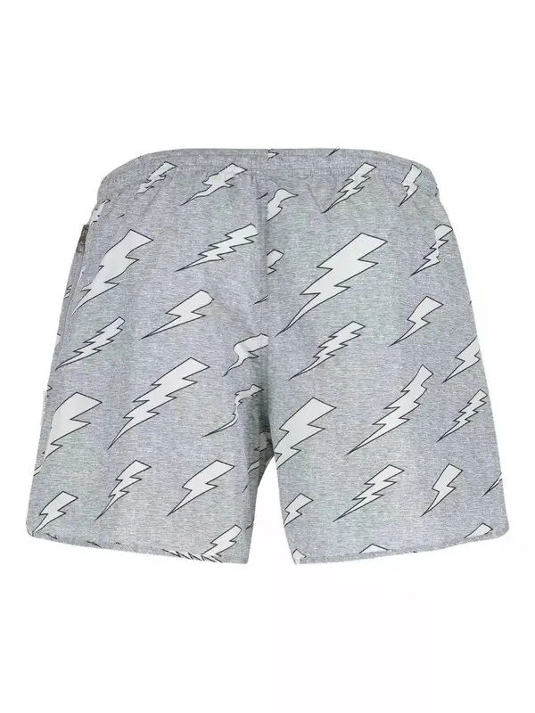 Neil Barrett Rain Bolts-print Swim Shorts