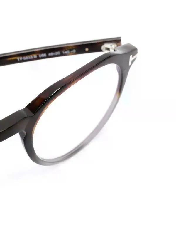TOM FORD Ft5833b Round-frame Glasses - Brown
