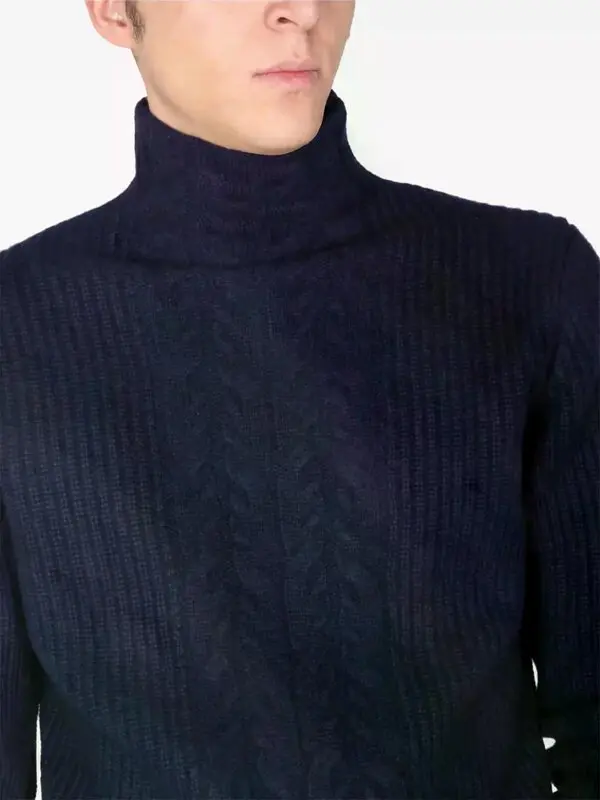 BALLANTYNE Cable-knit Turtleneck Sweater